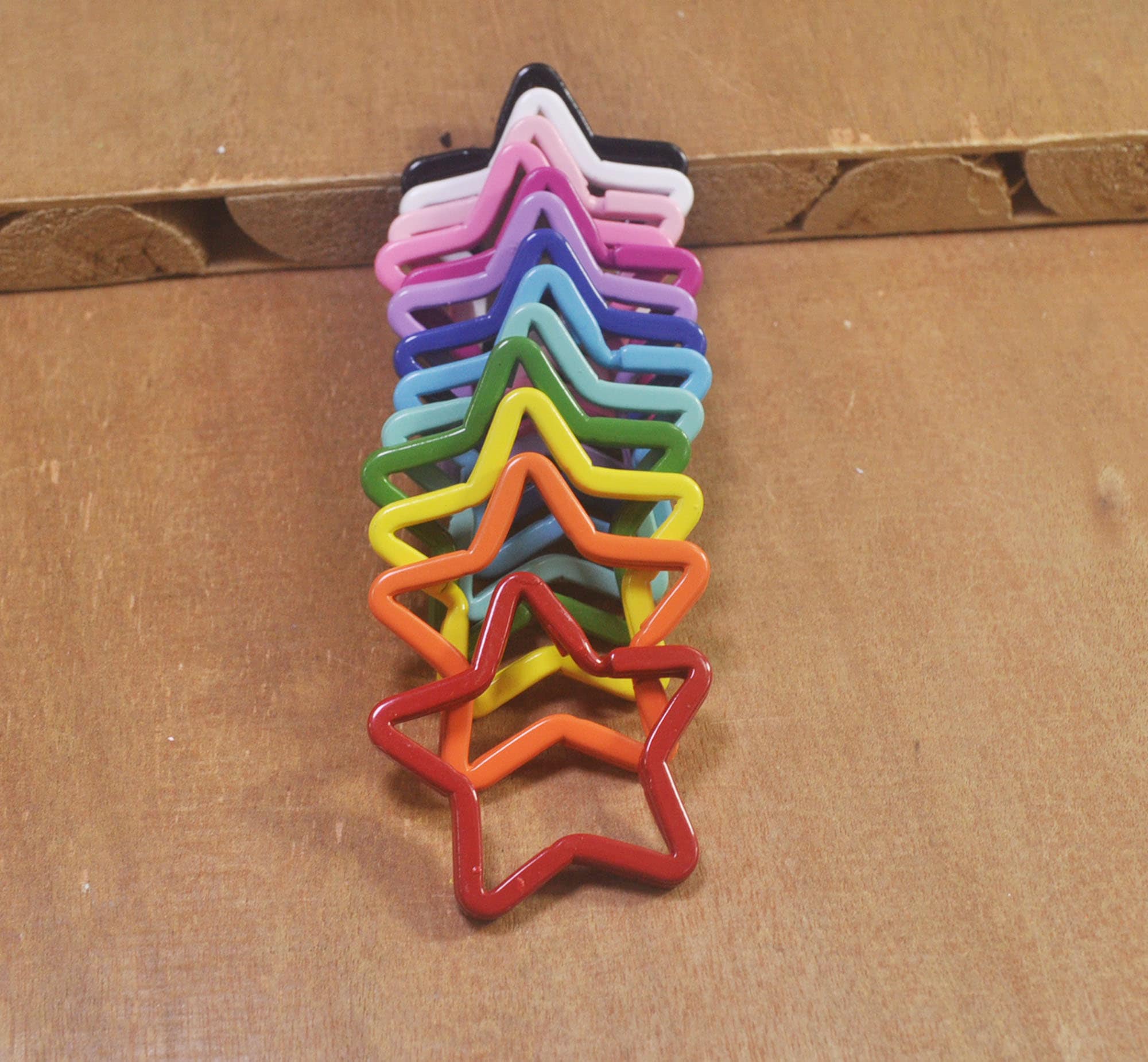 10,20,50pcs Star Key Rings,colorful Key Rings,star Shaped Keyring,split ...