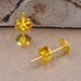 200PC(100 Pairs)gold Metal Earring Posts Earring Studs Cabochon Ear ...