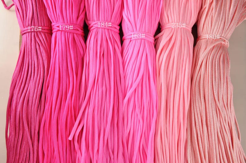 50 Colors Paracord Rope,4mm Braided Cord,craft Paracord, Soft and ...