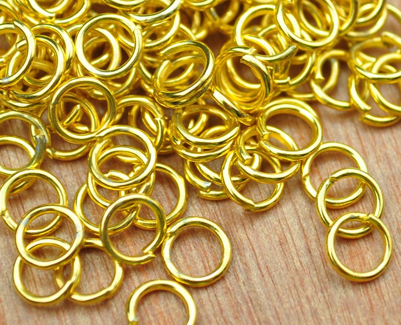 Gold Jump Rings/chain Links 0.9mmx6mm Gold Tone Metal Open | Etsy