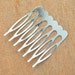 50pcs 8 Teeth Silver Metal Hair Combs, Silver Plated Comb Findings ...