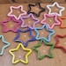 10,20,50pcs Star Key Rings,colorful Key Rings,star Shaped Keyring,split ...