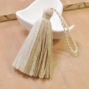 Mixed Color Cotton Tassel,5pcs,khaki & Beige Tassel,tassel With Rope ...