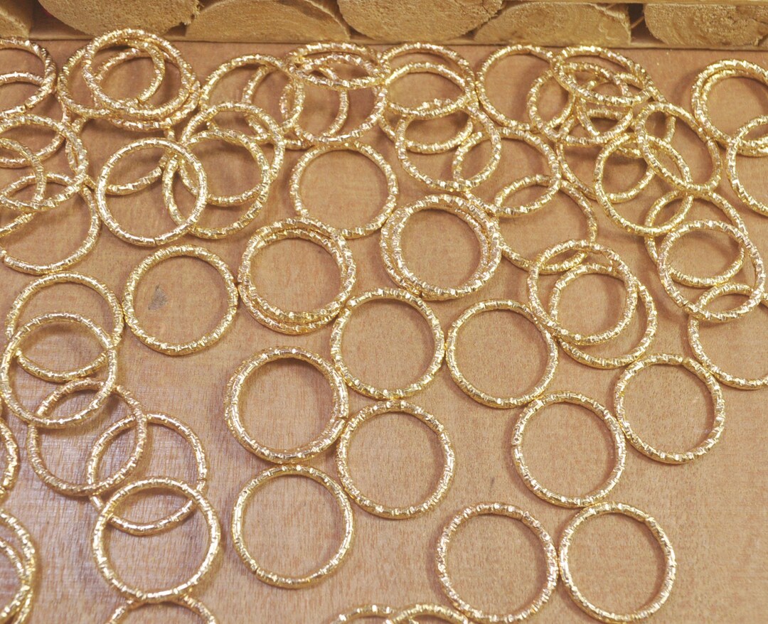 Open Jumpring,18mm Twisted KC Gold Jump Rings,round KC Gold Findings ...