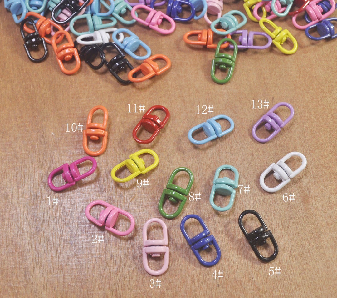 30/50pcs Colorful Swivel Key Ring Connectors,swivel Clasps for Key ...