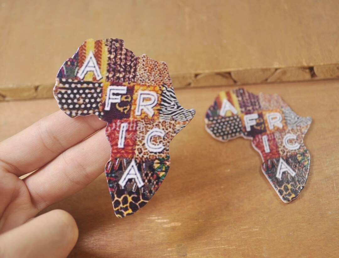 6pcs DIY Wooden Earrings,african Wooden Earring,african Map Earrings ...