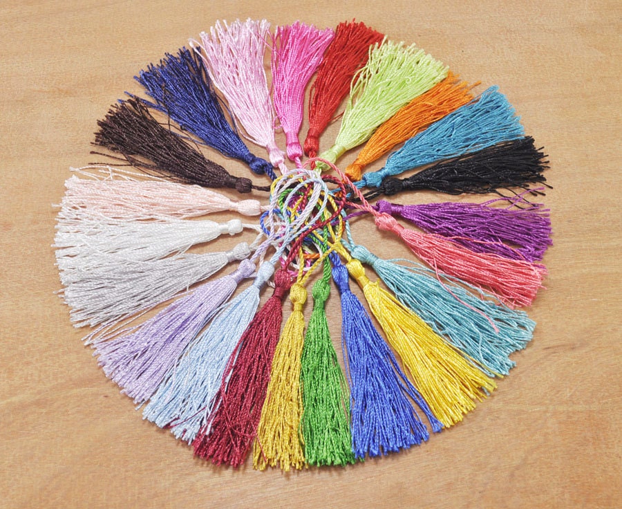 25pcs Colorful Tasselssilky Mini Tasselssilk Tasselsatin - Etsy
