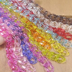 Plastic Chain,27.5“ Chunky Chain Links,plastic Open Chain Links,curb ...
