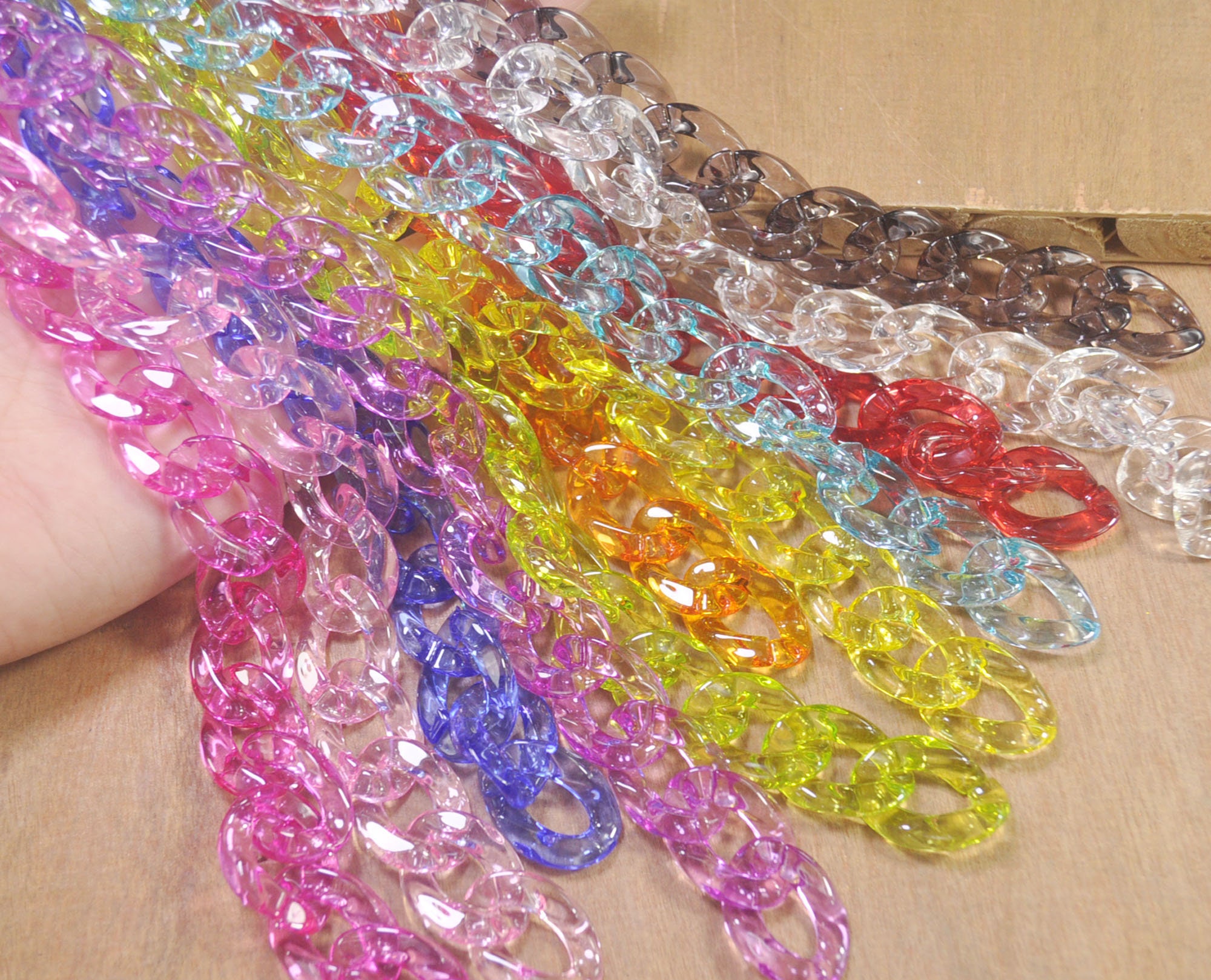 Plastic Chain27.5 Chunky Chain Linksplastic Open Chain - Etsy