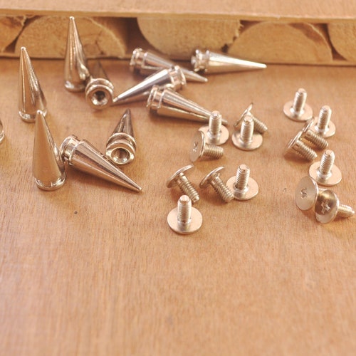 20 Sets Silver Bullet Punk Spikespunk Rock DIY Rivet Spike - Etsy