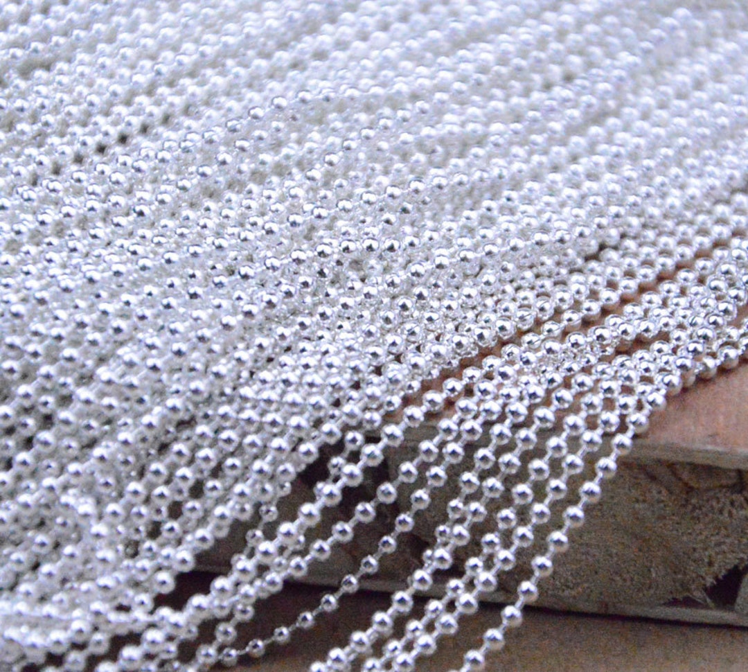 Shiny Silver Ball Chain--1.5mm Ball Size--silver Necklace Chains ...