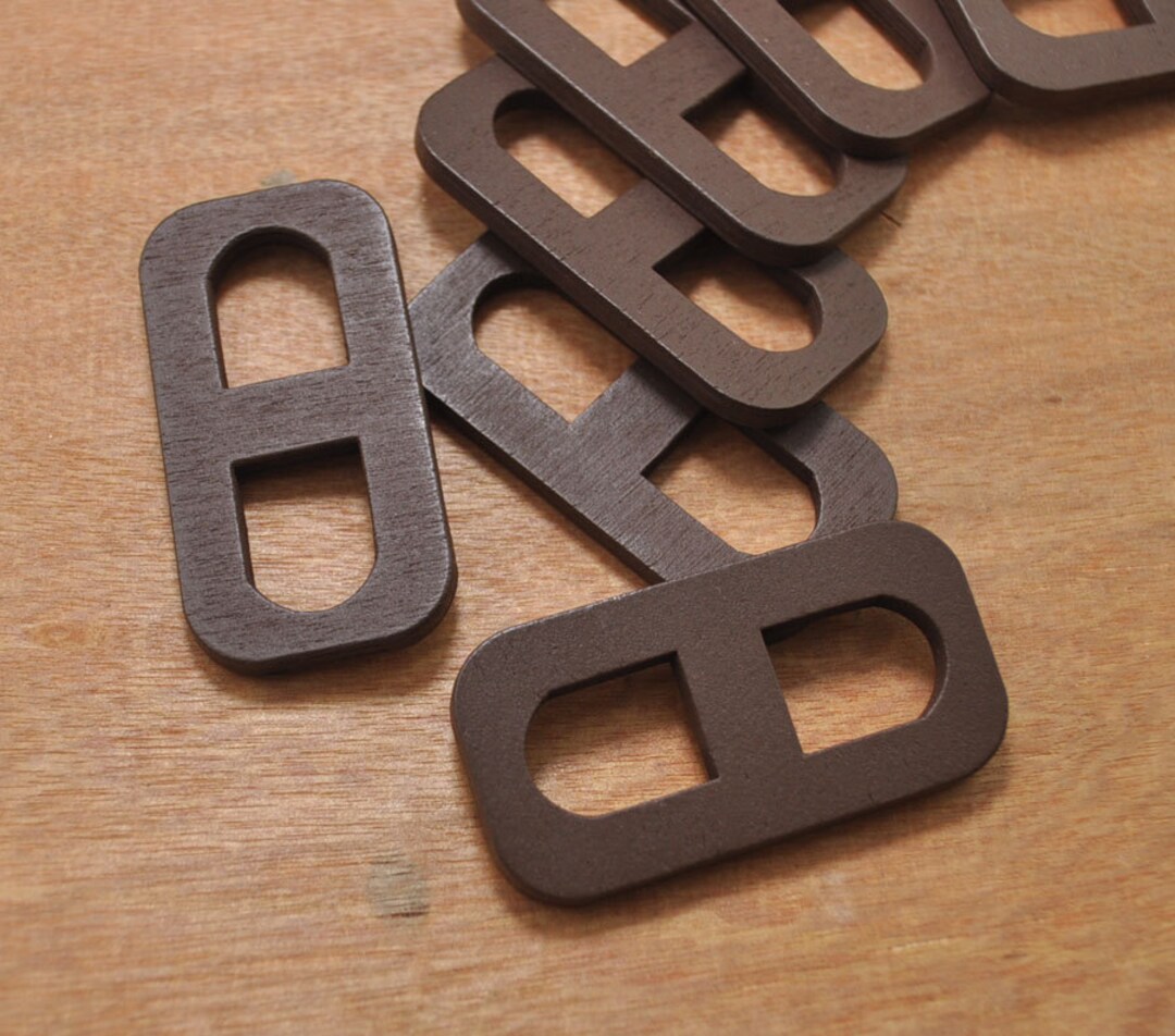 10pcs Small Wood Buckle,wood Buckle Rectangle Button,wood Belt Buckles ...