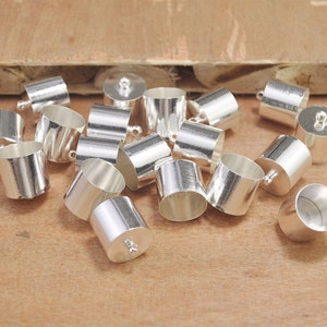 25pc Large Silver End Caps,tassel End Caps.gold End Caps for Cord ...