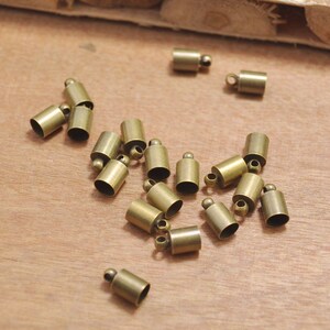 End Caps -100pcs Antique Bronze Brass End Cap Clasp Clips Wholesale ...