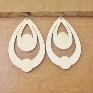 10pcs Wood Teardrop Pendants,natural Wood Drop Earring Pendant,wooden ...