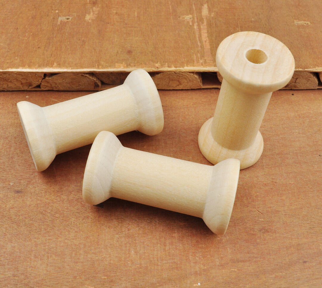 5 Large Wooden Spools,for Ribbons,unfinishe Wood Spools,wood Spools ...