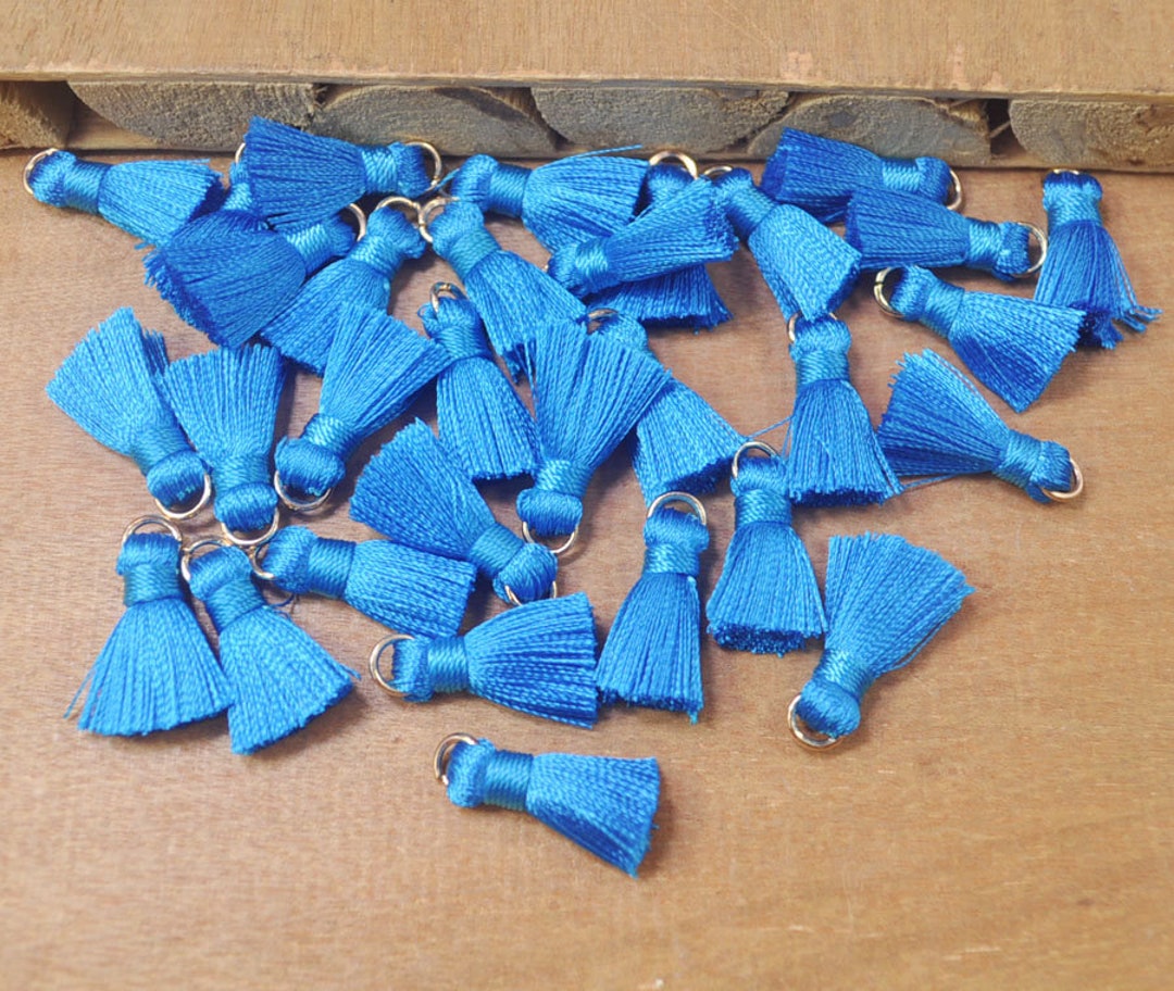 20pcs 0.9" of Sky Blue Mini Tassels DIY Craft Supplies,jewelry Tassels ...