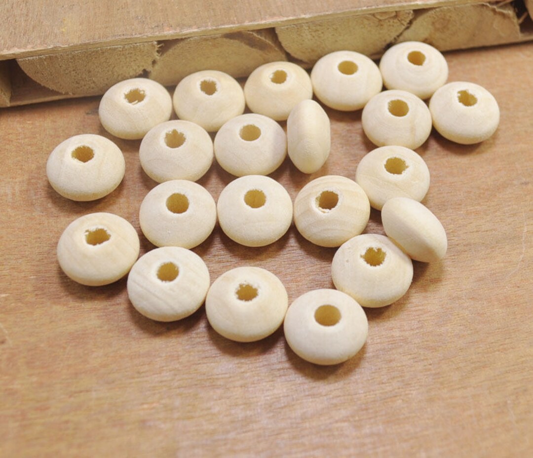 Wholesale Wooden Beads,50pcs Double Cone Unfinished Natural Wood Beads ...