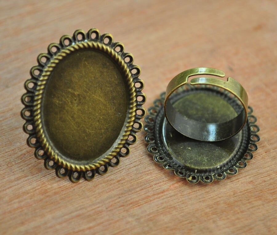 Metal Ring Blanks 10pcs Adjustable Antique Bronze Ring Base - Etsy