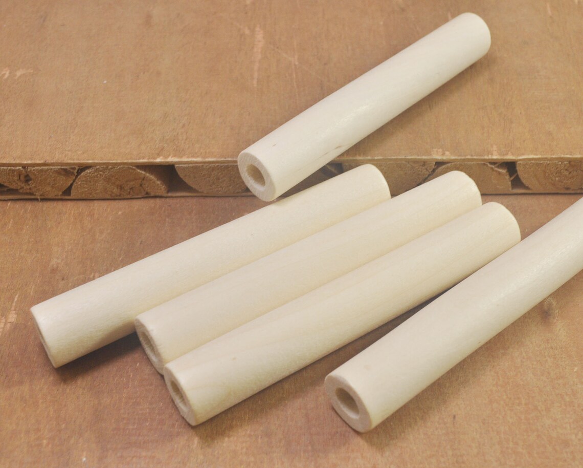 6pcs Wooden Tube Beads Unfinished Wood Tub Beads Round - Etsy