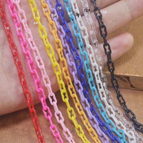 2-50pieces 4.5mm Plastic Chain for Craft 20 Inch Plastic - Etsy