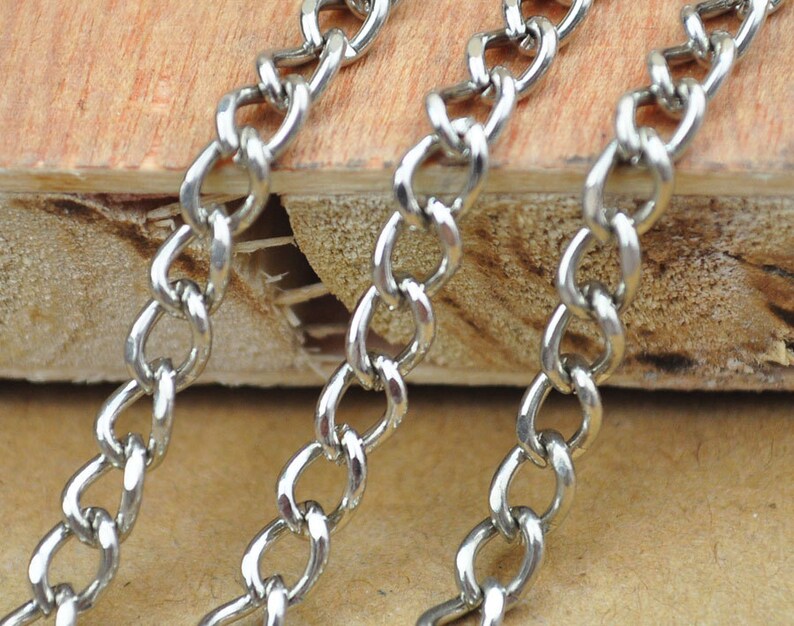 Chain16ft 5m Antique Silver Metal Chainsilver Twisted - Etsy