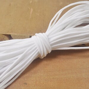 20/50 Meters 2.5mm Round Elastic Cord,white Elastic Cord ,stretch ...
