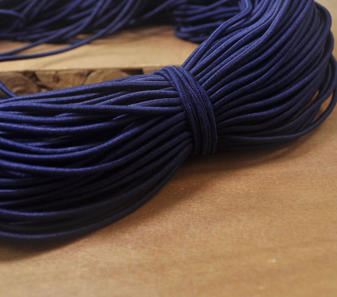 Navy Blue Elastic Cord2.5mm Navy Blue Elastic Cordelastic - Etsy