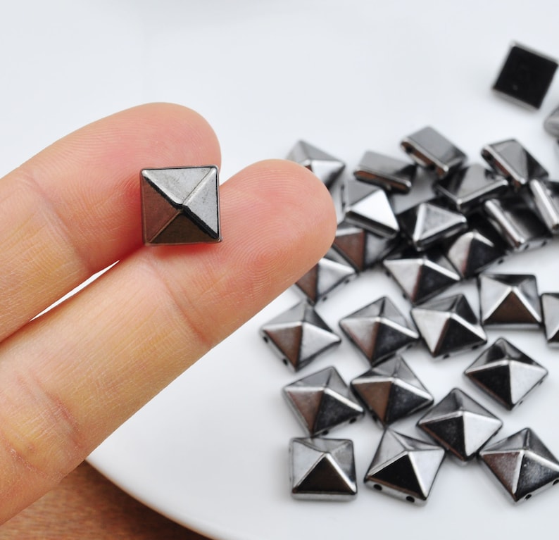 CCB Pyramid Studs Rivets Spikes Beads Jewelry - 50 Pcs Set - Square ...
