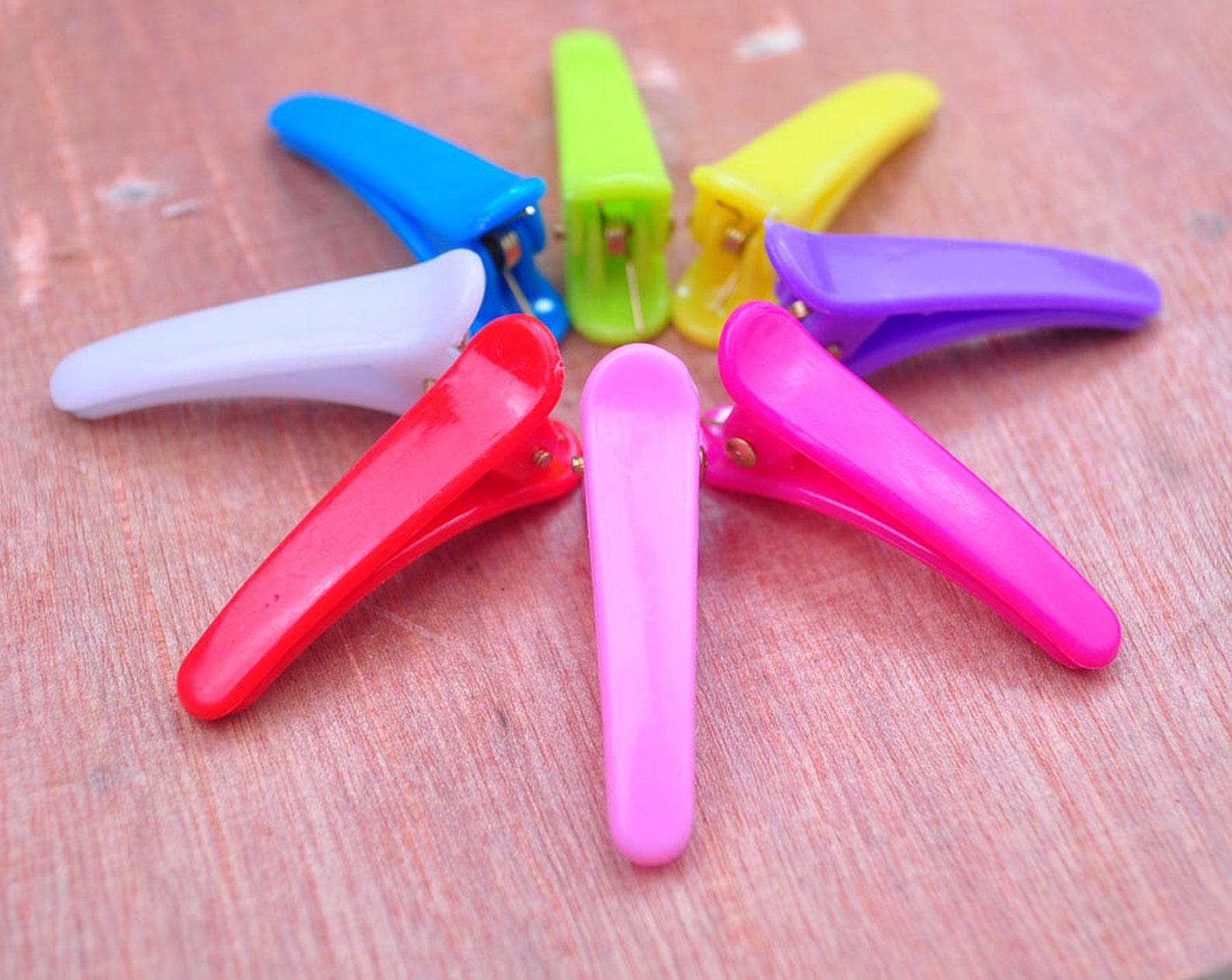 Candy Plastic Hair Clips50PCS Plastic small alligator hair | Etsy