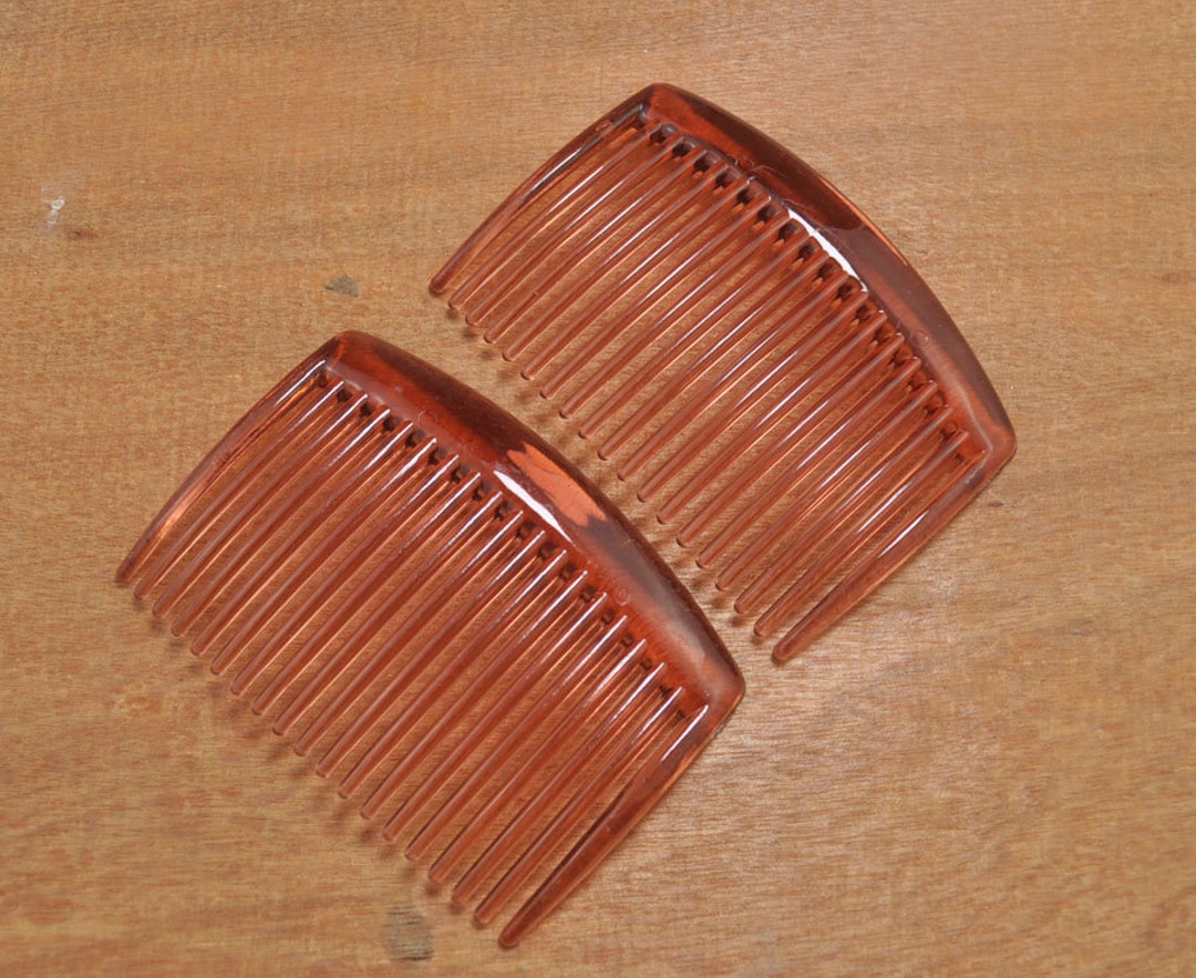 20pcs Hair Combs,plastic Hair Combs,brown Plastic Hair Combs (19 Teeth ...