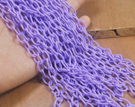 5Pcs Light purple plastic chain20 inch acrylic chain with | Etsy