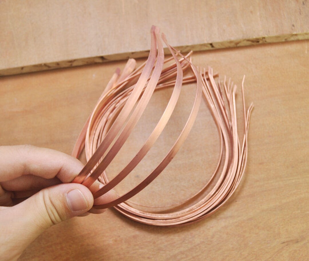 10pcs 5mm Copper Headbands,metal Headband, Plain Headband, Hair Hoop ...