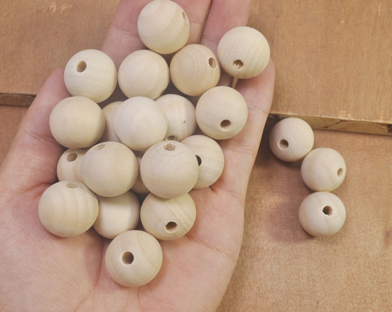 Wooden Beads,natural Wood Beads,wooden Round Beads 40mm/35mm/30mm/25mm ...