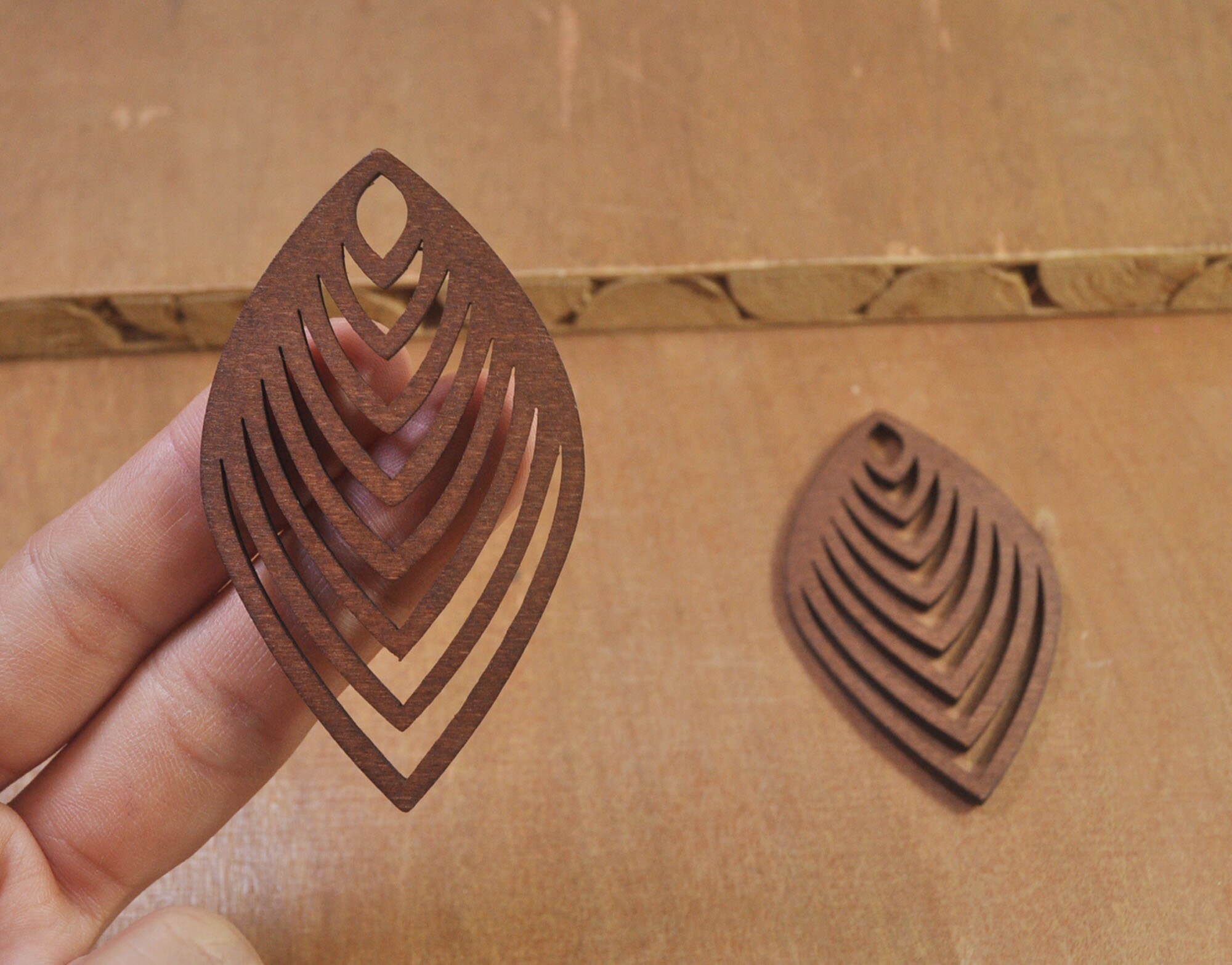 20pcs Wood Eye Pendants,unfinished Coffee Wooden Filigree Laser Cut ...