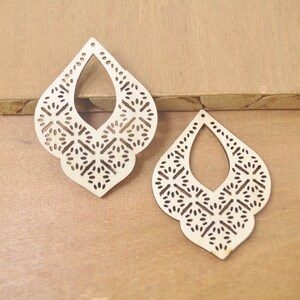 10pcs Wood Water Drop Pendants,natural Wood Earring Pendant,wooden ...