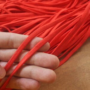 5 Yds/10 Yds Elastic Cord, 5mm Width Red Elastic Flat Elastic Thread ...