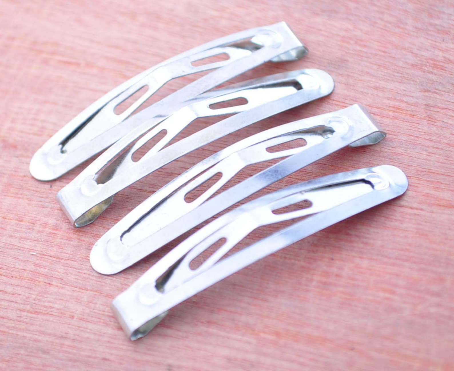 50pc Silver Snap Hair Clipmetal Clipshair Clipssmall Clips - Etsy