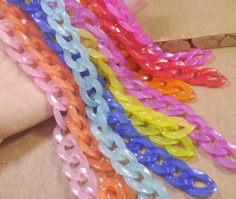 Plastic Chain27.5 Chunky Chain Linksplastic Open Chain - Etsy