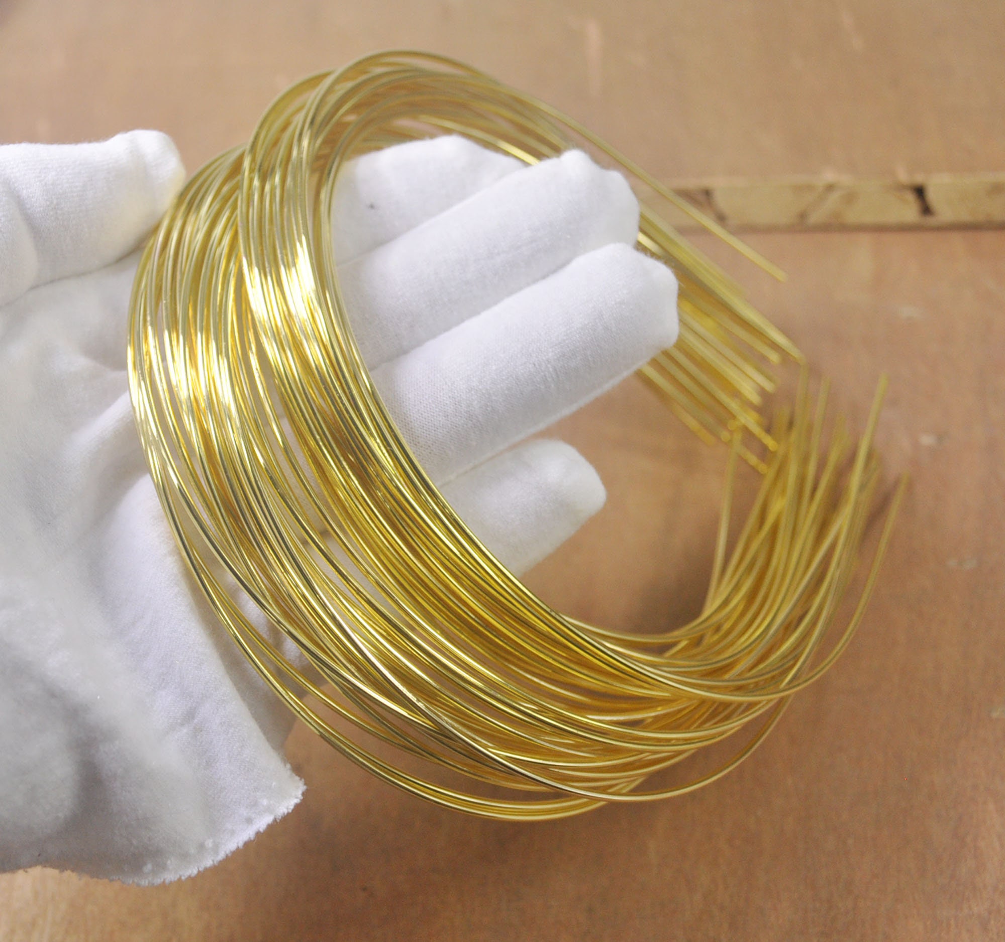 Gold Headbands20 Gold plated metal headband1.2mm round metal | Etsy