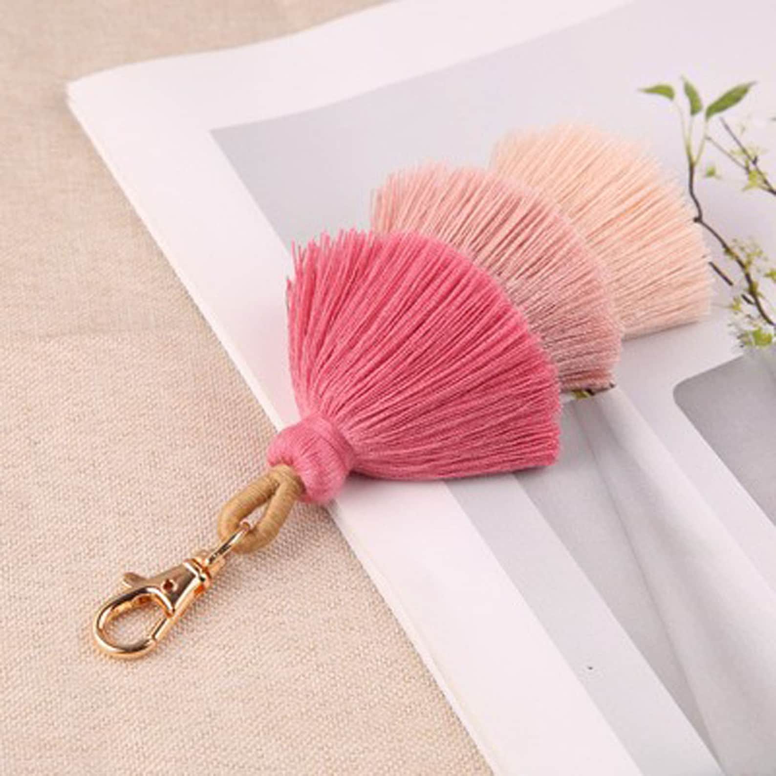 10 Colors,1 Ombre Bag Tassel With KC Gold Key Clasp,three-layered ...