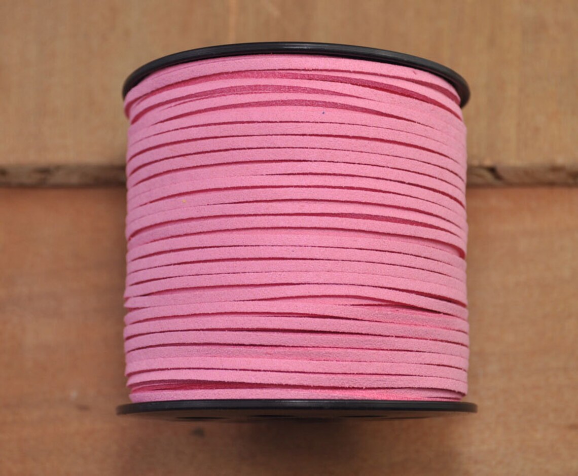 10yard 2.5mm Flat Faux Suede Leather Dark Pink Cords faux | Etsy