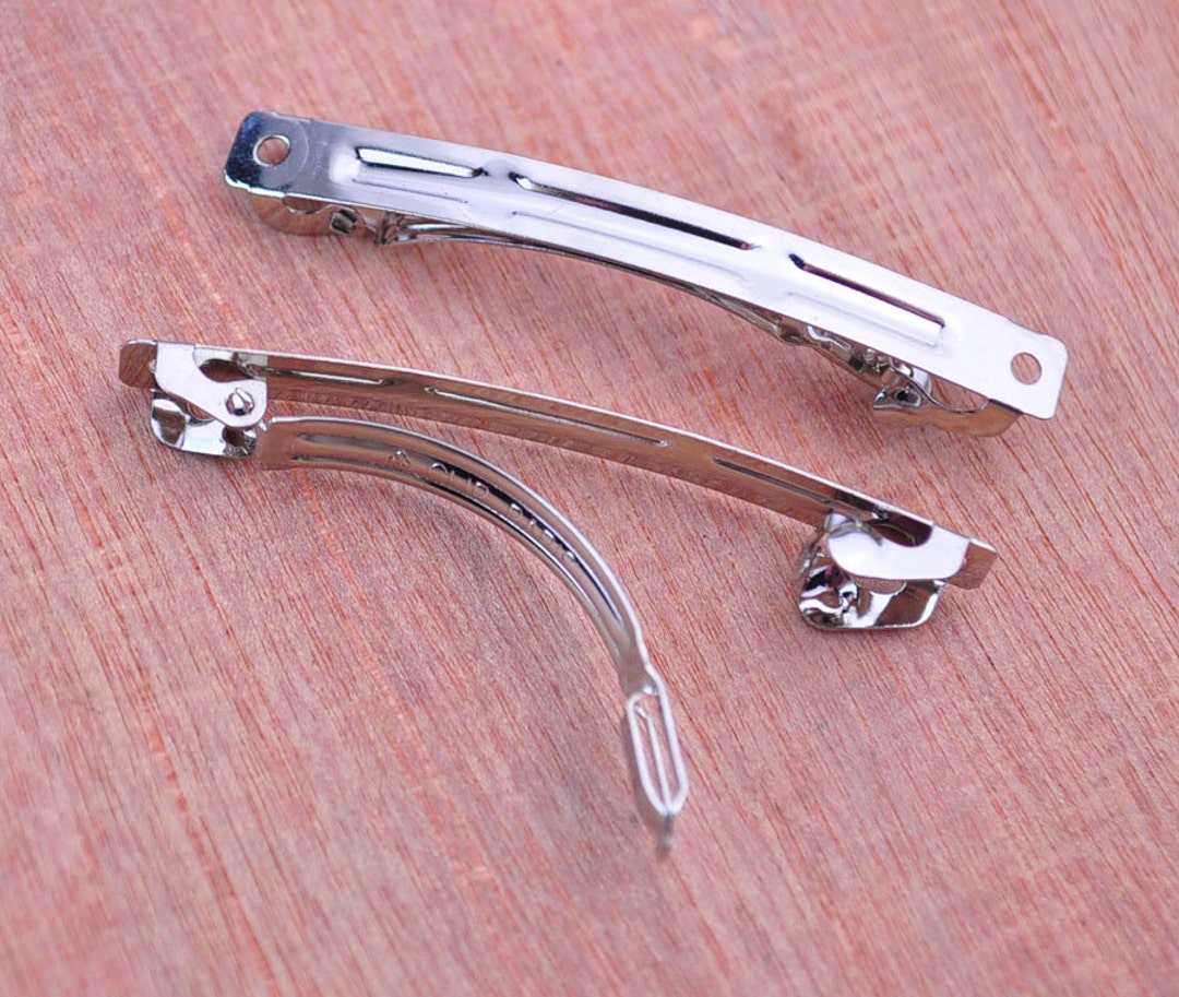 30pc Silver Hair Clips,silver French Style Hair Barrette Without Spring ...