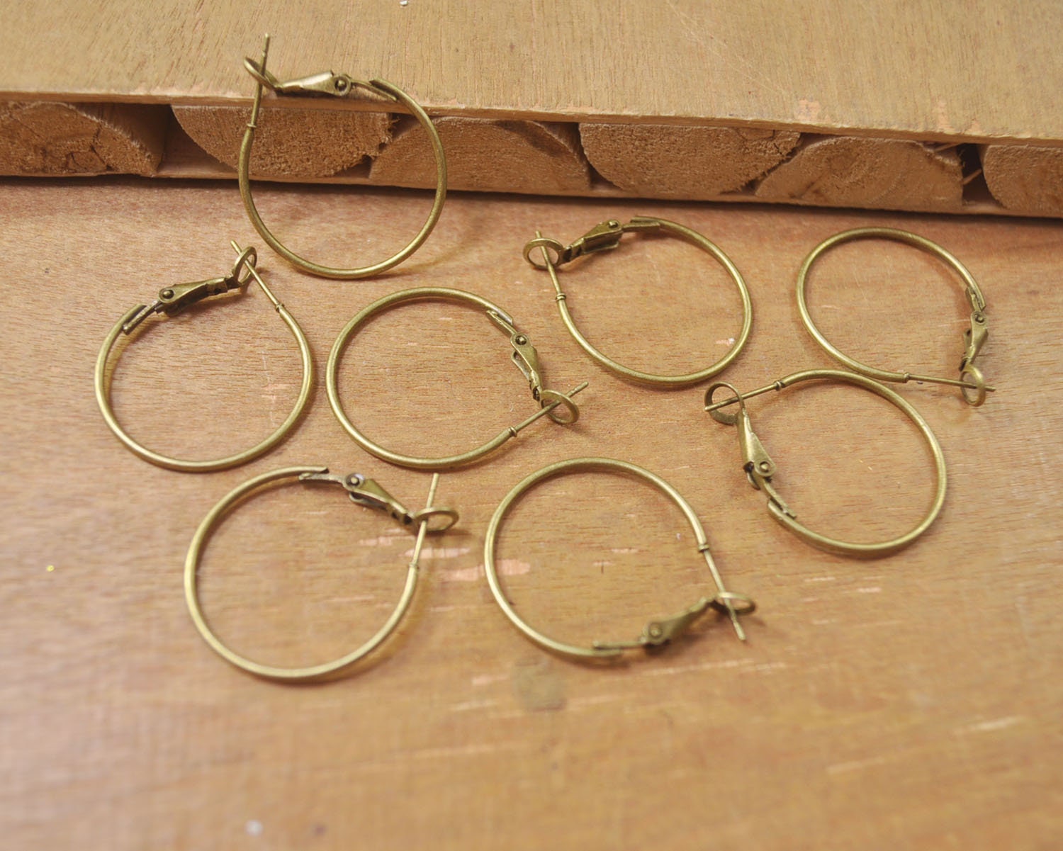 Earring Hoops50pcs 1 inch Bronze Plated metal Earring | Etsy