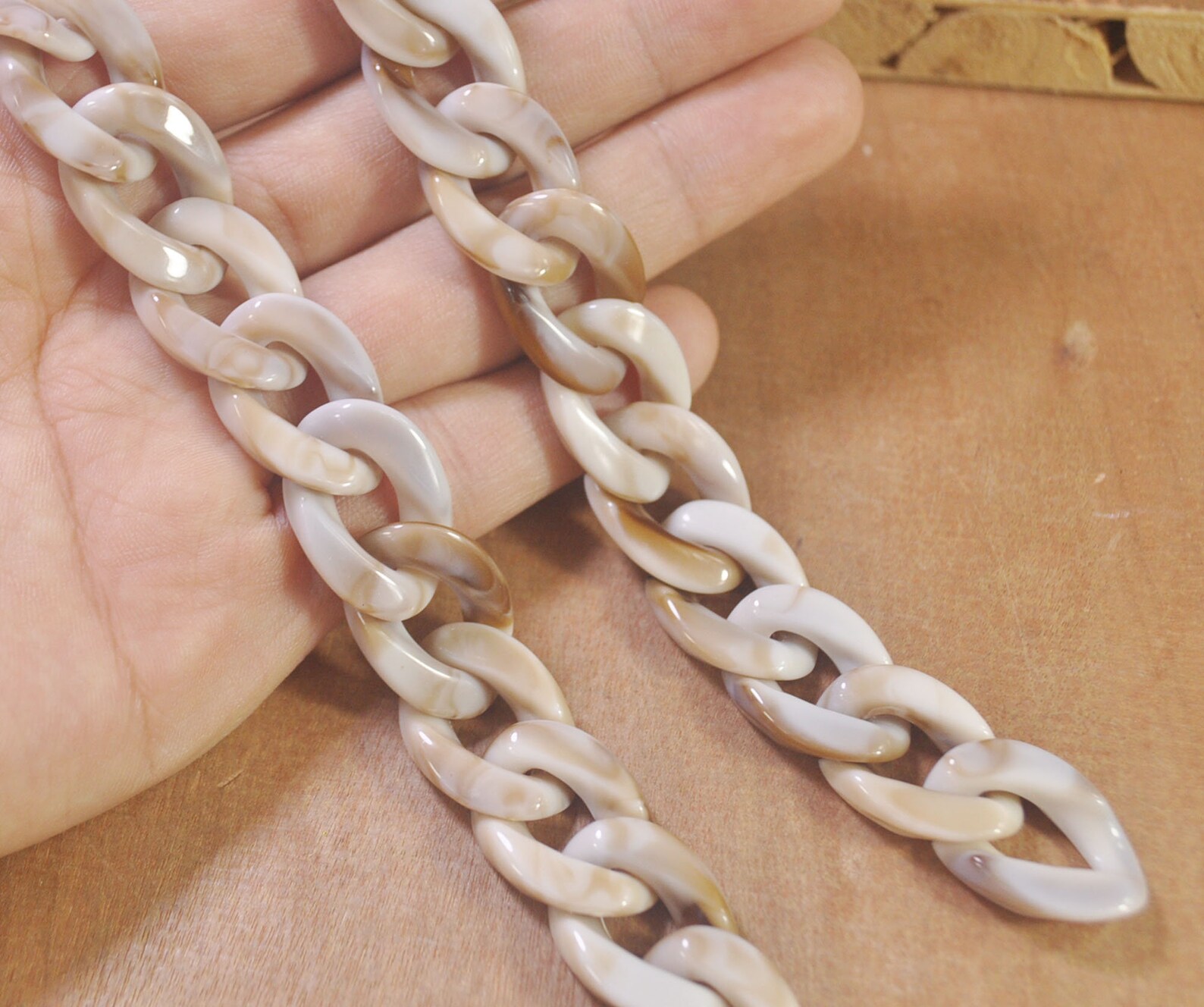 Chunky Chain Links,27.5"marbled Plastic Chain Links,colorful Plastic or ...