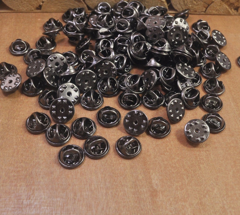 20pcs/50pcs Gunmetal Butterfly Clutches Backings, Backs Clasp for ...