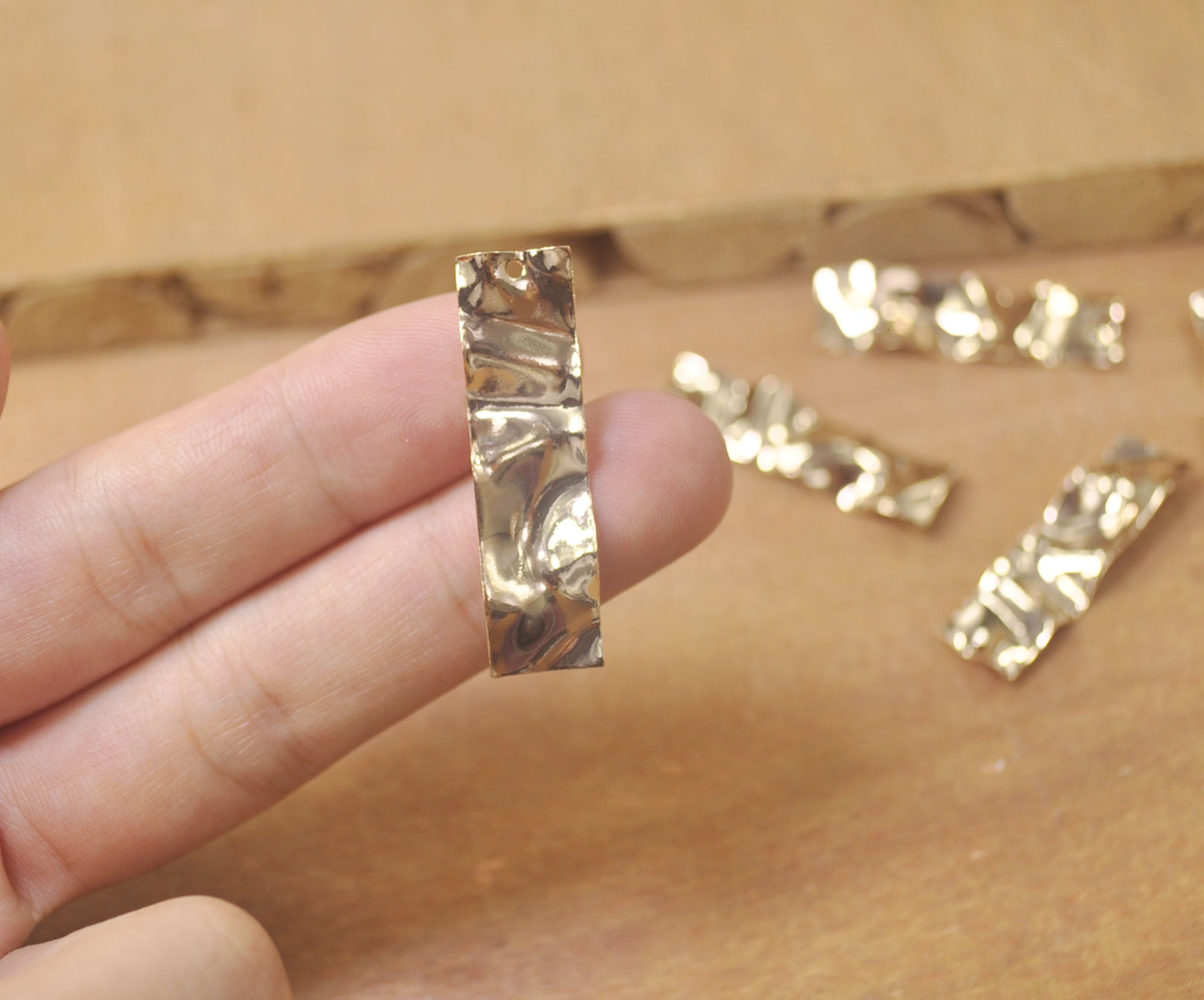 10pcs Gold Plated Brass Curved Rectangle Pendants charms - Etsy