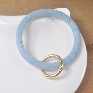 Free Shipping,1pc Glitter Silicone Bangle Bracelet Keychain,lanyard ...