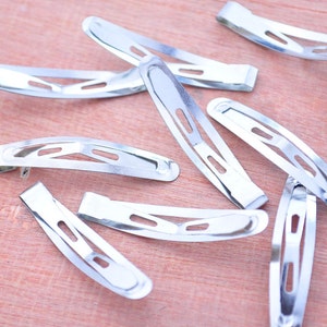 50pc Silver Snap Hair Clip,metal Clips,hair Clips,small Clips for ...