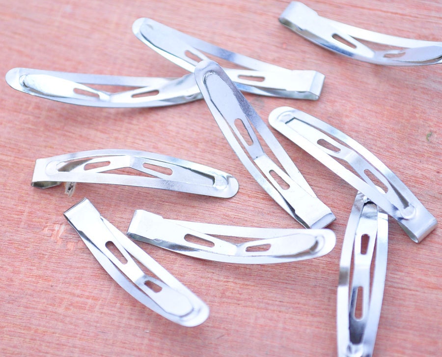 50pc Silver Snap Hair Clip,metal Clips,hair Clips,small Clips for ...